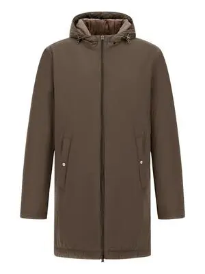 Herno Zip-up Hooded Parka - Brown