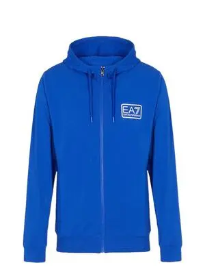 EA7 Full Zip Hooded Sweater - Blue