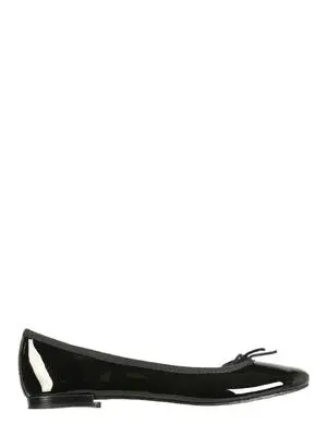 Repetto Repetto Glossy Flat Ballerina With Bow Detailing Black