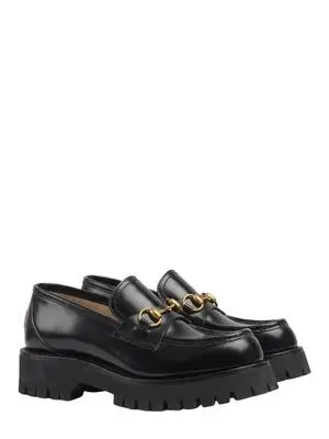 Gucci Horsebit Lug Sole Loafers - Black