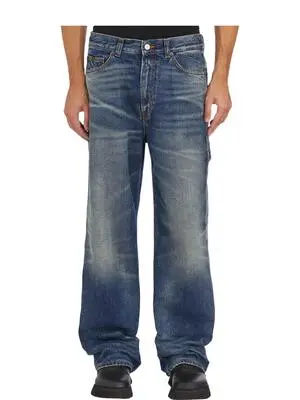 HAIKURE Five-pocket Denim Trousers - Blue