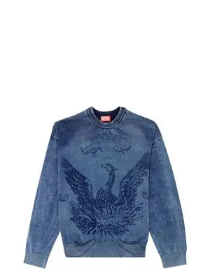 DIESEL® K-fenicol Oversized Phoenix Logo Sweatshirt - Blue