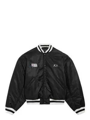 Balenciaga Nba Logo Bomber Jacket - Black
