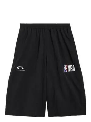 Balenciaga Nba Logo Basketball Shorts - Black