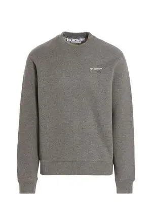 Off-White Diag Outline Logo-print Sweatshirt - Gray