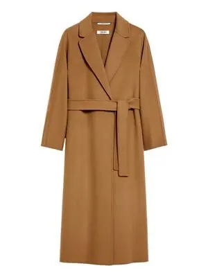 Max Mara Esturia Belted Long-sleeved Coat - Brown