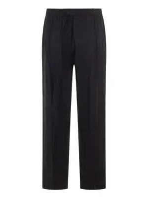 Fabiana Filippi Straight Leg Trousers With Elasticated Waistband - Black