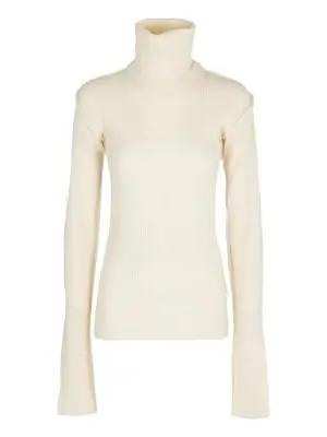 Sportmax Ribbed High-neck Jumper - Nude