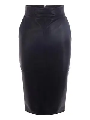 Elisabetta Franchi High-waist Embossed Logo Pencil Skirt - Black