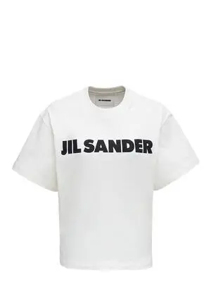 JIL SANDER Logo Printed Crewneck T-shirt - White