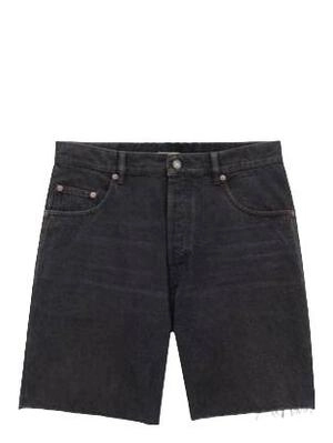 SAINT LAURENT Saint Laurent Distressed Denim Bermuda Shorts