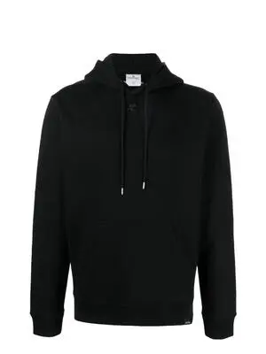 COURREGES Courrèges Drawstring Hoodie With Long Sleeves - Black