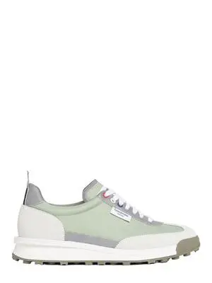 Thom Browne Panelled Low-top Lace-up Sneakers - White