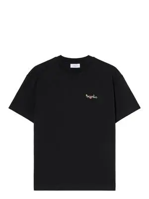 Off-White Arrow Flower Printed Crewneck T-shirt - Black