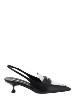 Miu Miu Slingback High Heels - Black/white
