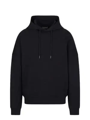 Emporio Armani Logo Hooded Sweater - Black