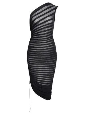 Alaïa Knitted Asymmetrical Dress - Black