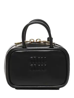 MIU MIU Miu Miu Logo Embossed Leather Trick Keychain