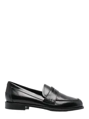 AeydĒ Oscar Penny-slot Leather Loafers - Black