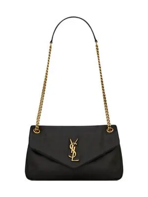 Saint Laurent Calypso Logo Plaque Shoulder Bag - Black
