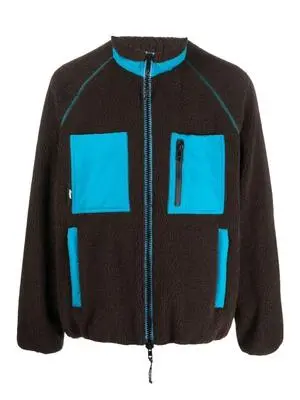 MSGM Logo Patch Zip-up Jacket - Black