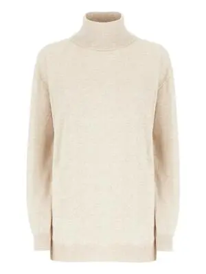 Brunello Cucinelli High Neck Sweater - Sand-colored
