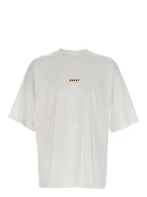 Marni Logo Patch Drop Shoulder T-shirt - White