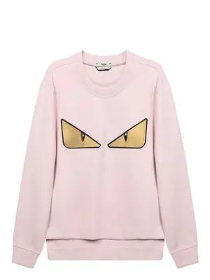 Fendi Devil Eye Long Sleeve Sweater - Pink
