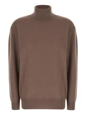 Brunello Cucinelli Turtleneck Wool Sweater - Brown
