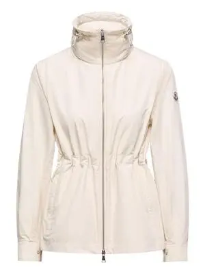Moncler Moncler Enette Zip-Up Hooded Short Parka White