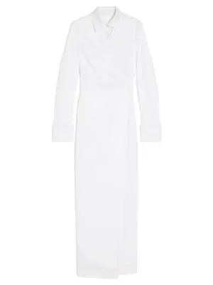 Max Mara Balzac Long-sleeved Wrap Dress - Pearl