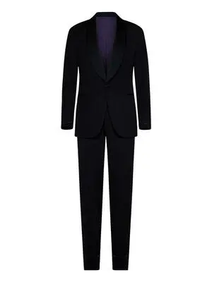 Ralph Lauren Single-breasted Tuxedo Suit With Shawl Lapels - Black