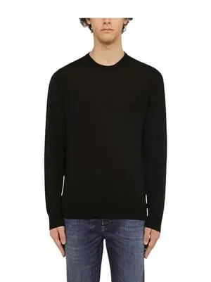 DRUMOHR Crew Neck Sweater With Rib Trim - Black