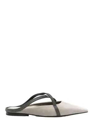 Brunello Cucinelli Monili Chain Slingback Slipper - Multicolor