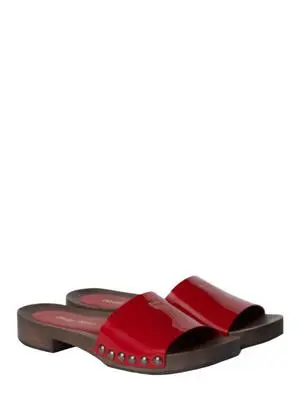 Miu Miu Patent Leather Clogs - Red
