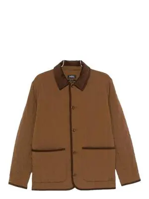 A.p.c. Long-sleeved Quilted Jacket - Brown