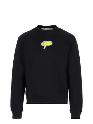 Off-White Cotton Arrows Print Sweatshirt - Black