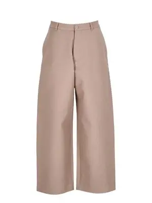 Acne Studios Wide Leg Casual Pants - Khaki Beige