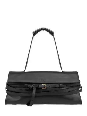 Moschino Moschino Medium Tie Me Shoulder Bag Black