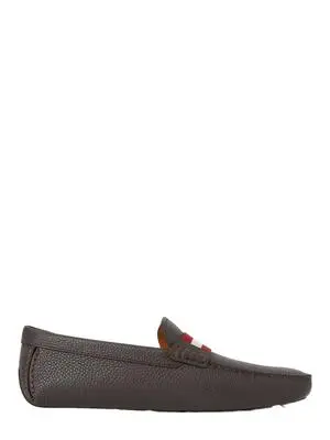 Bally Round Toe Loafers With Ribbon Detail - Brown