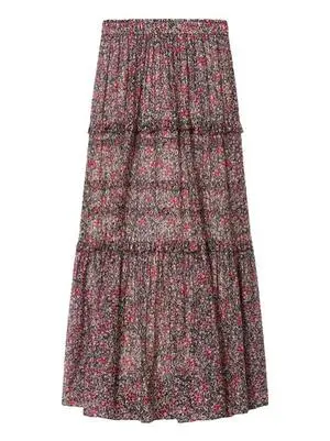 Isabel Marant Étoile Volomia Tiered Maxi Skirt - Multicolor