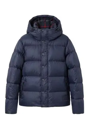 Burberry Quilted Down Jacket With Hood - Black