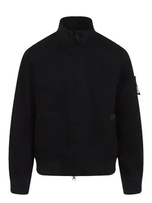 Stone Island Stone Island Compass Patch High-Neck Bomber Jacket Black