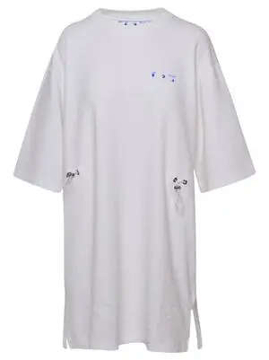 Off-White Floral Arrows T-shirt Dress - White