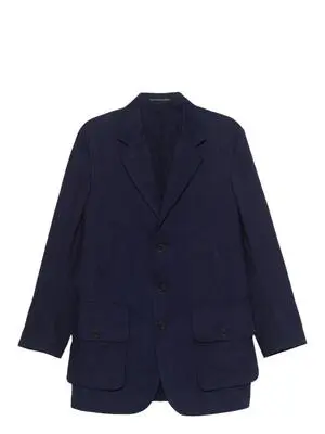 Yohji Yamamoto Single-breasted Blazer - Blue