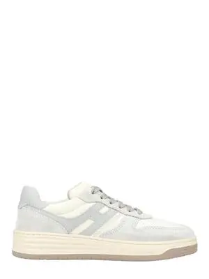 Hogan H630 Logo Patch Lace-up Sneakers - White