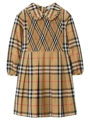 Burberry Check Cotton Poplin Dress - Nude
