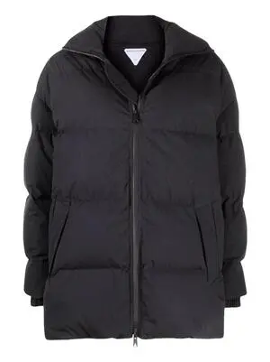 Bottega Veneta High Neck Padded Jacket - Black