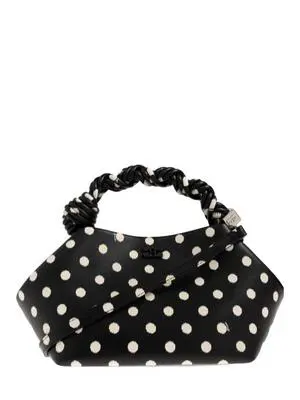 GANNI Ganni Small Bou Bag Polka-Dot Black