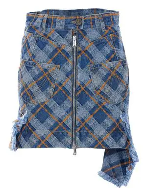 VIVIENNE WESTWOOD Vivienne Westwood Zip-Front Plaid Mini Skirt No